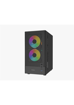 RGB Gaming Case with Tempered Glass Panel