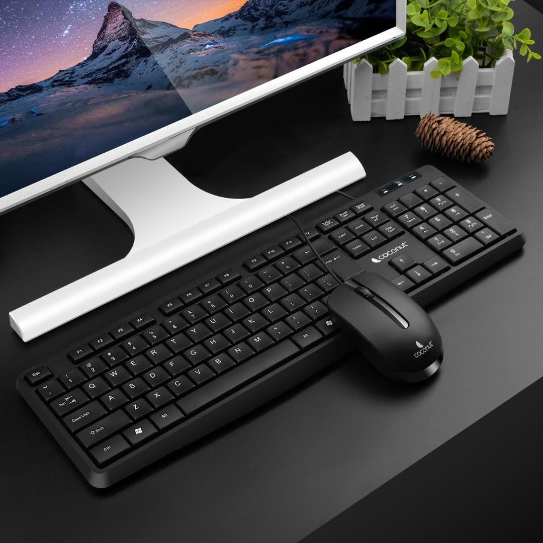 Buy Coconut Cherry Wired K24 keyboard + M24 Mouse Combo with 104 Keys ...