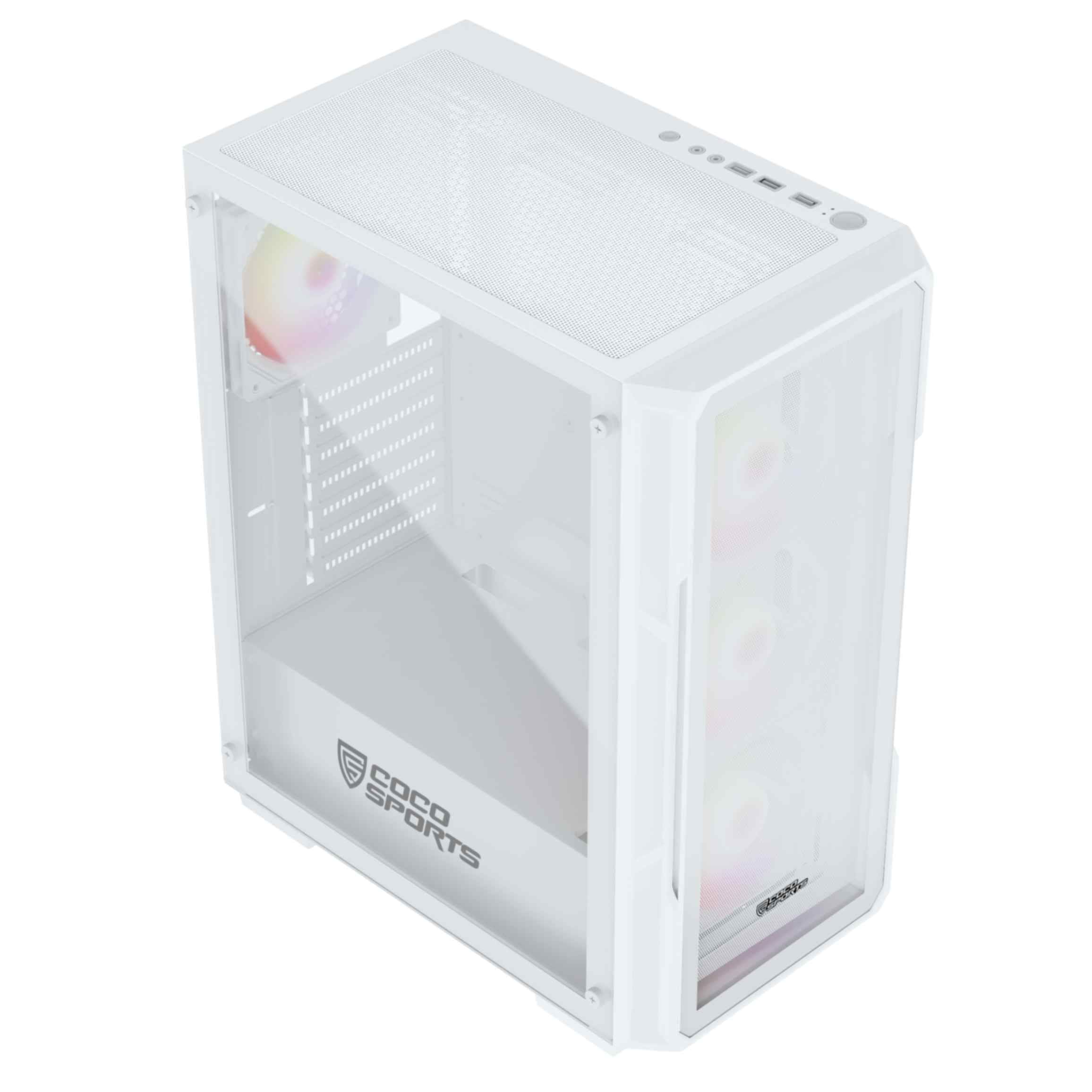 Core 200M Gaming Cabinet, Mid ATX - White